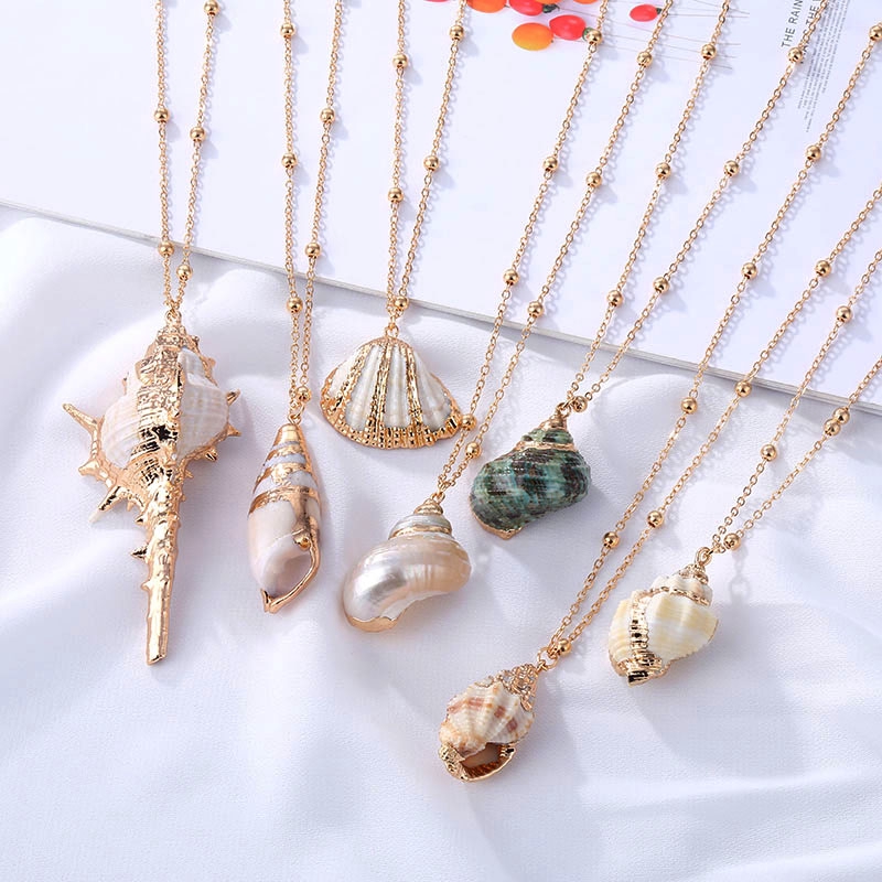 Conch Shells Necklace Sea Beach Shell Pendant Necklace For Women Female ...