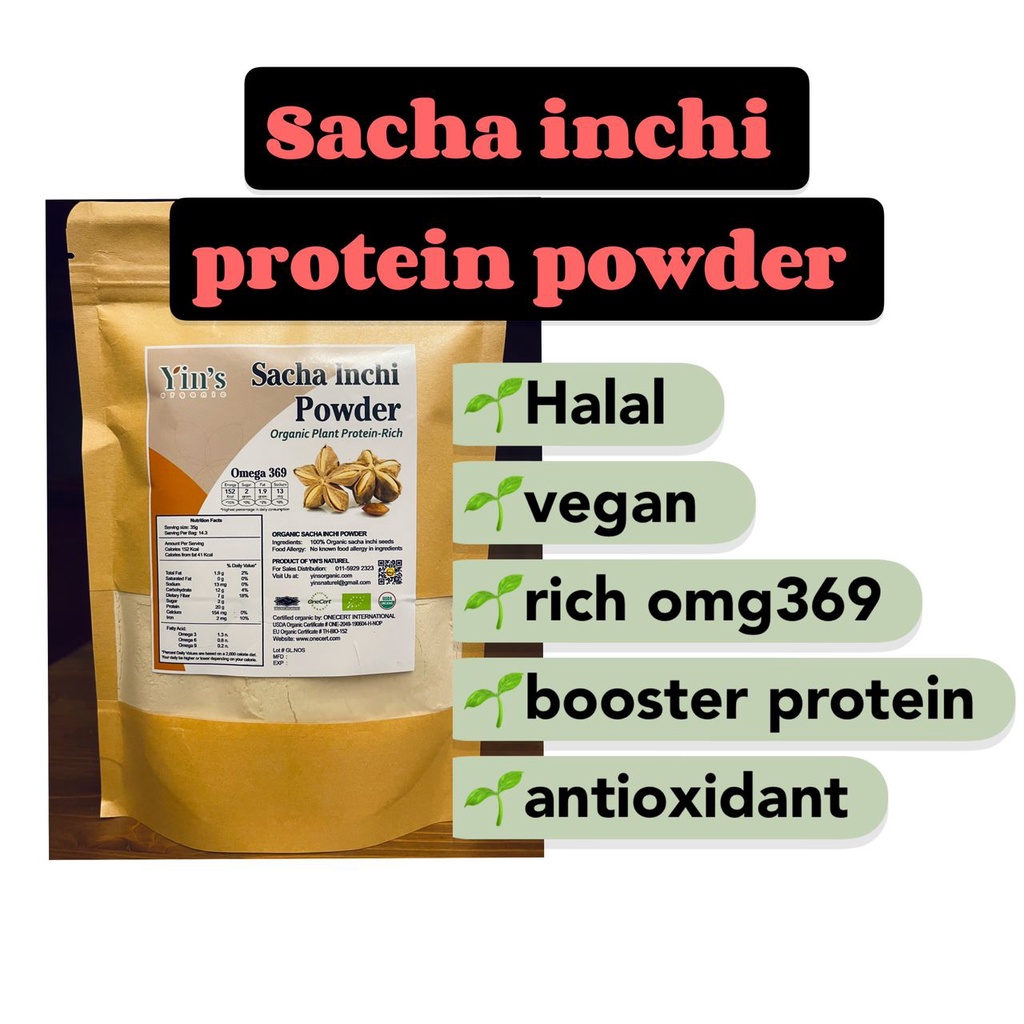 sacha inchi protein powder 50g/ protein powder/ omg 369 / energy ...
