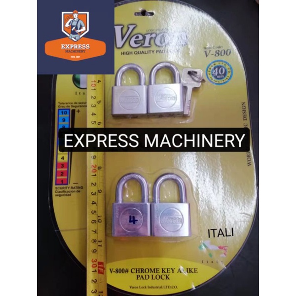 Veron High Quality Pad Lock 40mm | Shopee Malaysia