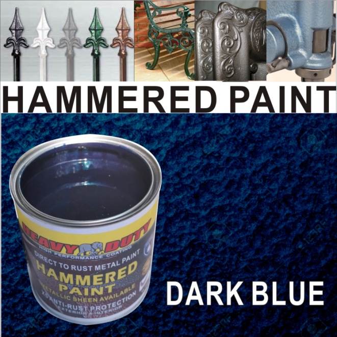 1L HAMMERED PAINT (HEAVY DUTY) Finish Direct to Rust Metal Paint ...