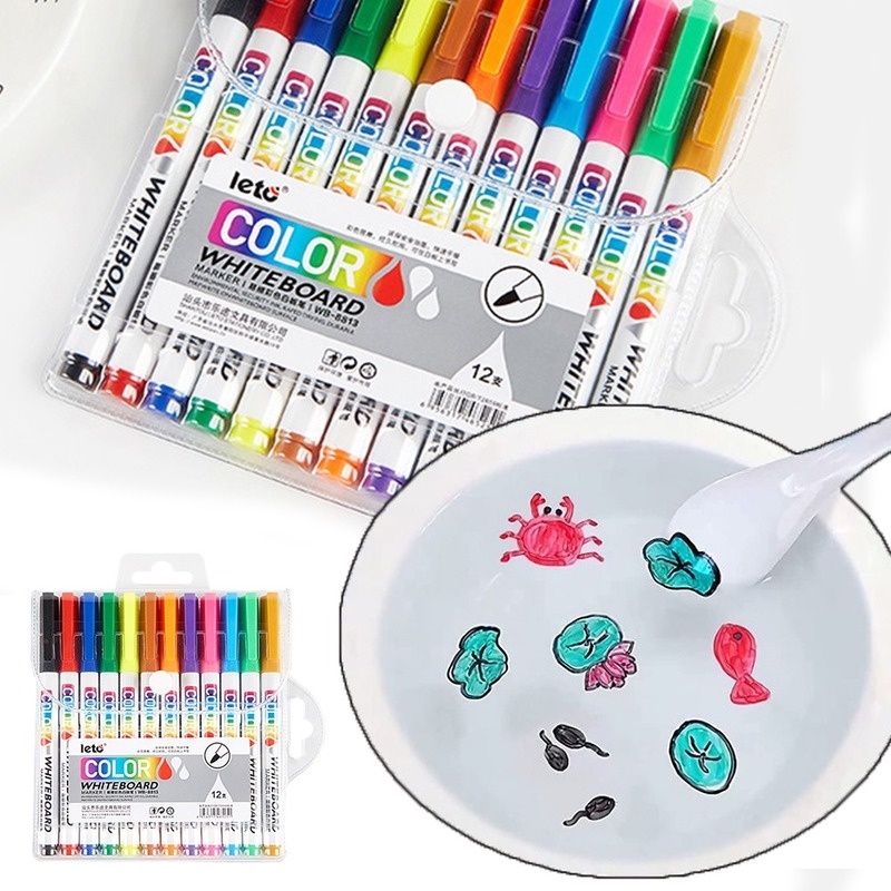 12pcs Set Magical Water Painting Pen Water Floating Doodle Pens Kid ...