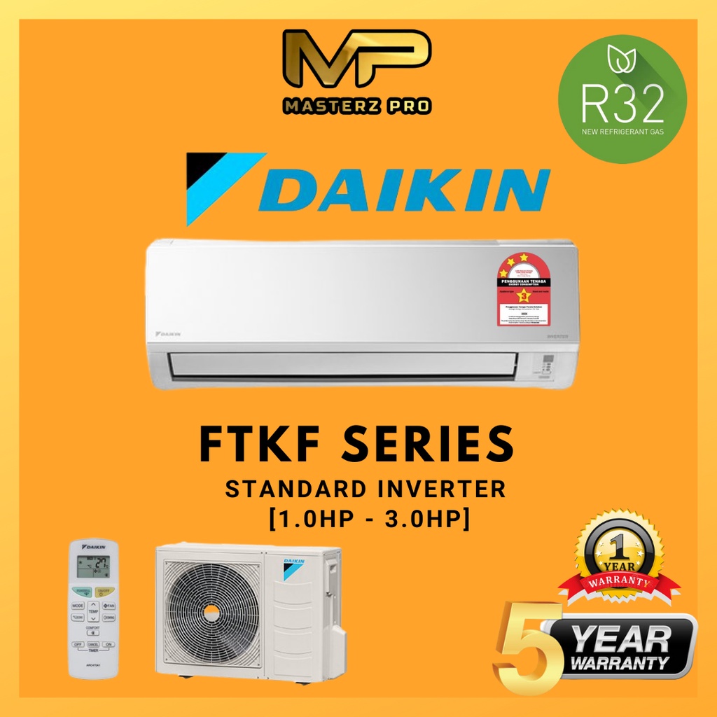 DAIKIN Standard Inverter Air Conditioner FTKF R32 | Shopee Malaysia