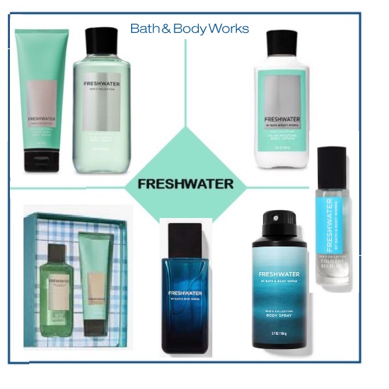 Bath & Body Works Freshwater Gift Set cologne Body Spray/ Body Lotion ...