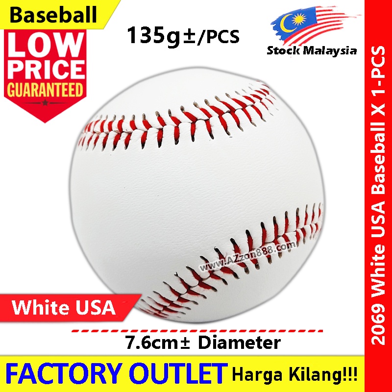 Baseball White USA 135g± Diameter 7.6cm± Bola Baseball Softball # ...