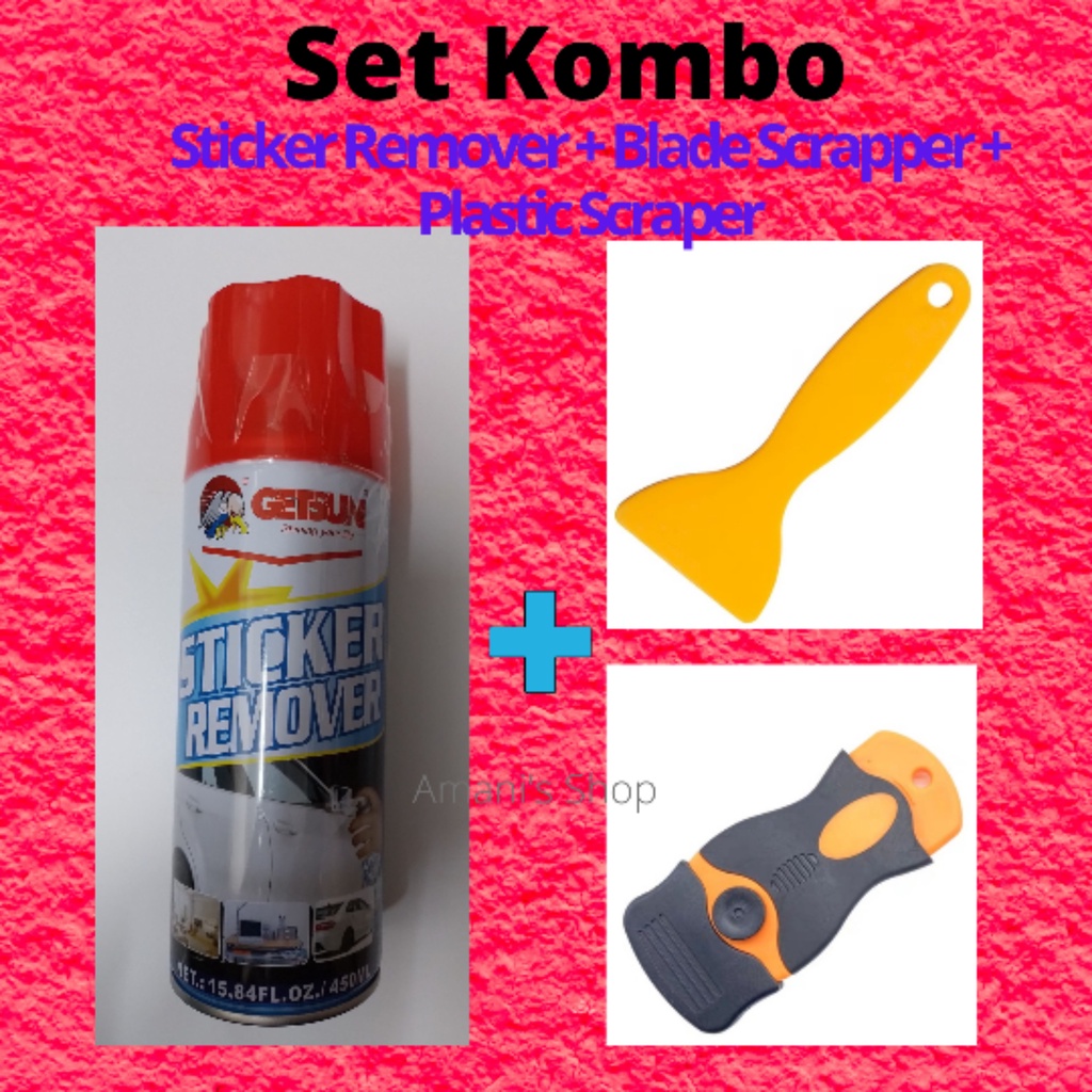 Glue Remover Spray Sticker Getsun Window Tinted Tool Scraper Blade for ...