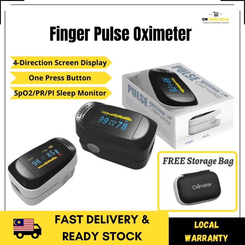 🔥【RDY STK+Free Bag】Digital Pulse Oximeter OLED at Heart Rate Blood Pressure Blood Oxygen SPO2 PR ...
