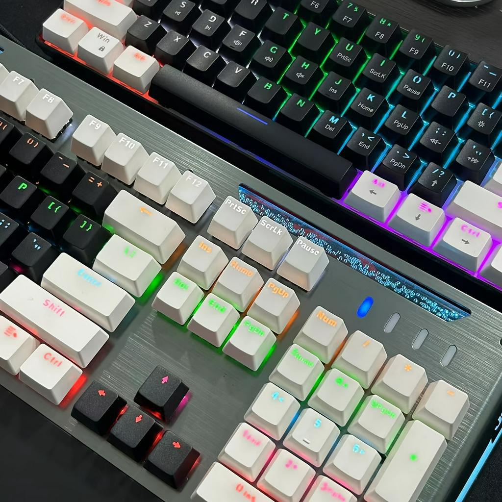 Keycap for 104Key 61Key White and black Universal Backlit Mechanical ...