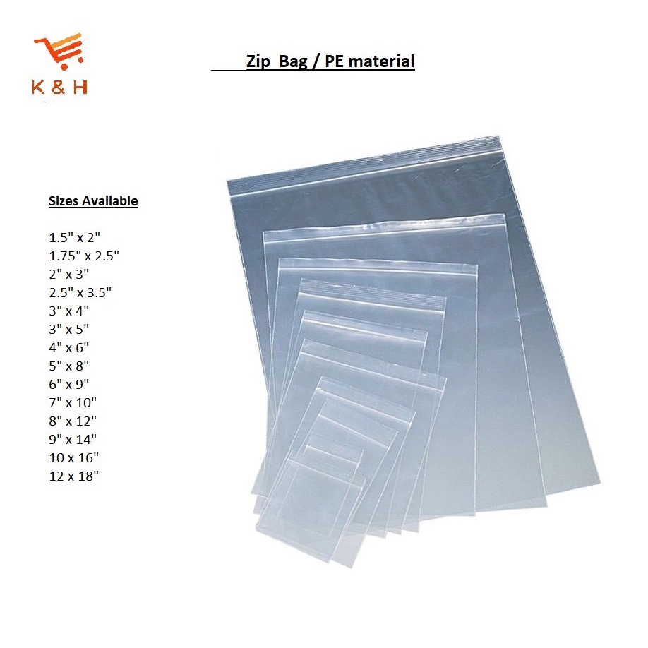 Beg Plastik (Big Size) Zip Bag Lock Bag Extra THICK 0.10mm / Plastic ...