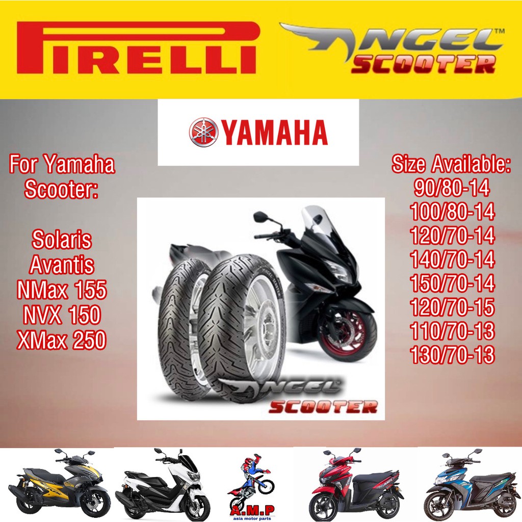 Pirelli Angel Scooter Tyre Tayar for Yamaha NMax Solariz Avantiz ...