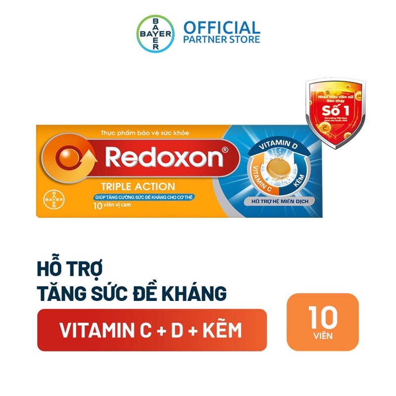 Redoxon Triple Action 10 Tablets - effervescent to increase resistance ...