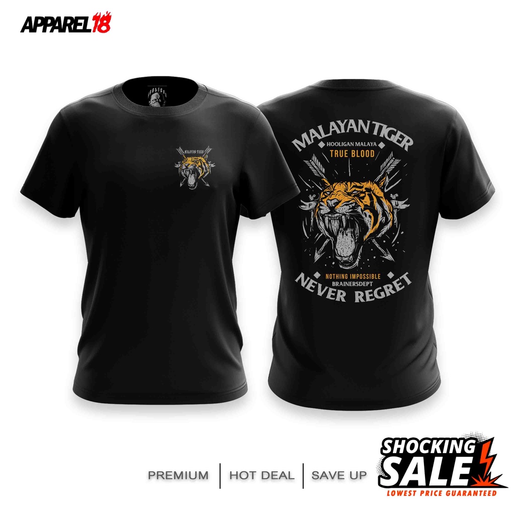 [Malayan Tiger] T-Shirt Harimau Malaya Custom Design (XS_5XL) | Shopee ...