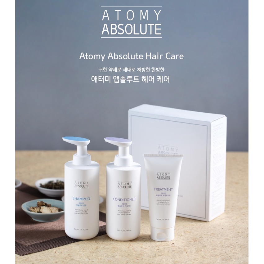 READY STOCK Atomy Absolute Hair Shampoo/Conditioner/Treatment 艾多美 至尊洗发 ...