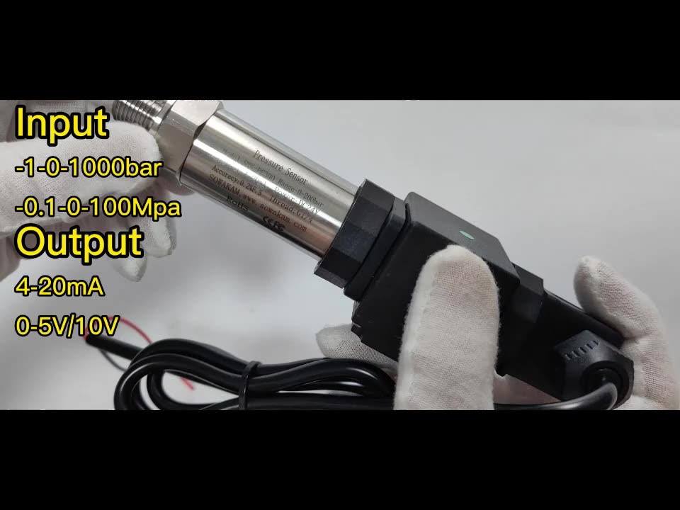 LCD Display Pressure Transmitter 4-20mA 0-5V 10V Output Air Water Liquid Oil Transducer Vacuum ...