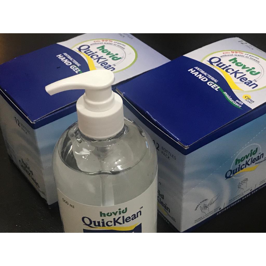 [Ready Stock] [500ml 1 bottle + 50ml 12 bottles] Hovid QuicKlean™ Hand ...