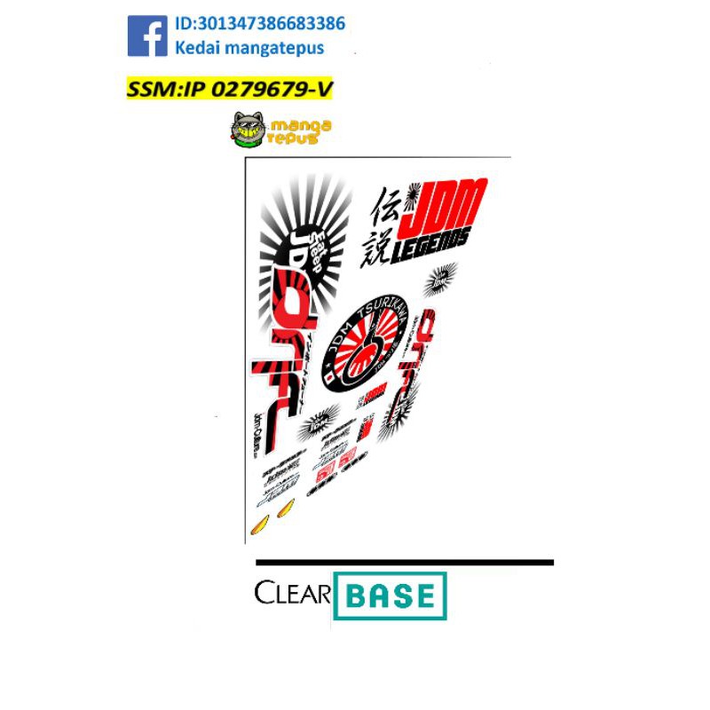 hotwheels tomica decal drift jdm clear base decal | Shopee Malaysia