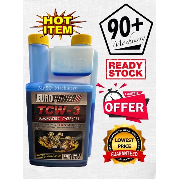 Europower 1L 2T TCW-3 Minyak 2T Minyak Mesin|Sesuai untuk semua 2 ...
