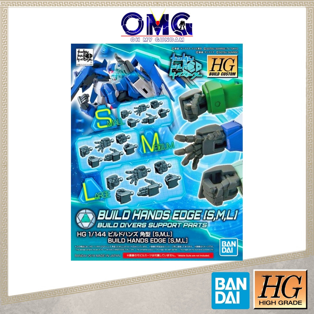 Bandai HGBC Build Hands Edge Type [S,M,L] 63532 30832 HG Build Hands ...