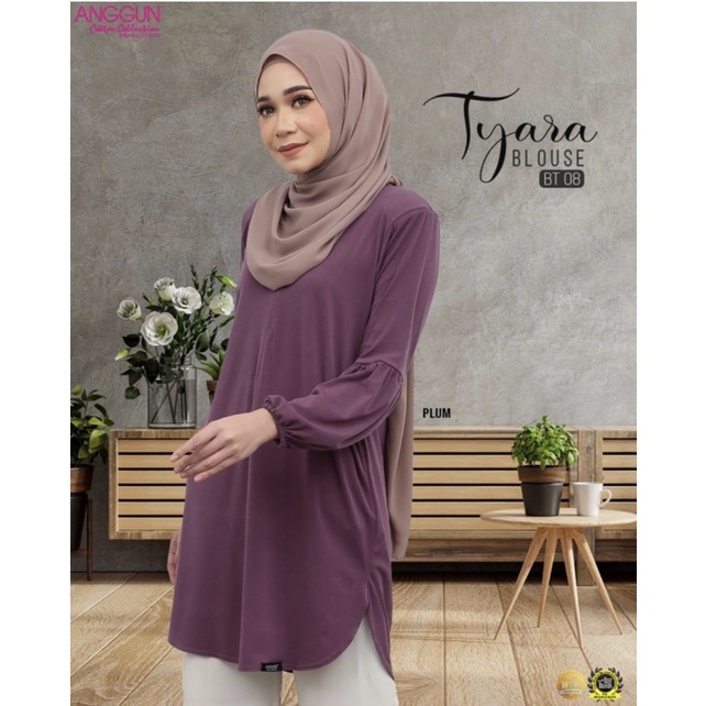Blouse Muslimah Tyara By Anggun cotton Collection | Shopee Malaysia