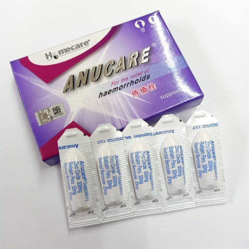 Homecare Anucare For the Relief of Haemorrhoids 5's/Ubat buasir 5's ...