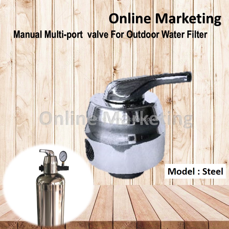 Manual Multi-port Valve Black Head or Steel For Outdoor Sand Water ...