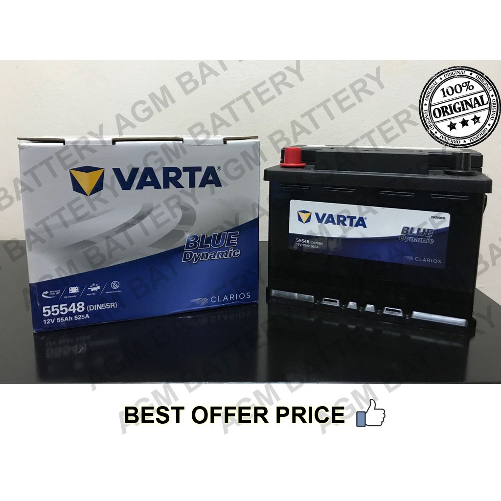 Varta DIN55L(55530)/ R (55548) BLUE BATTERY ( 13 MONTHS WARRANTY ...