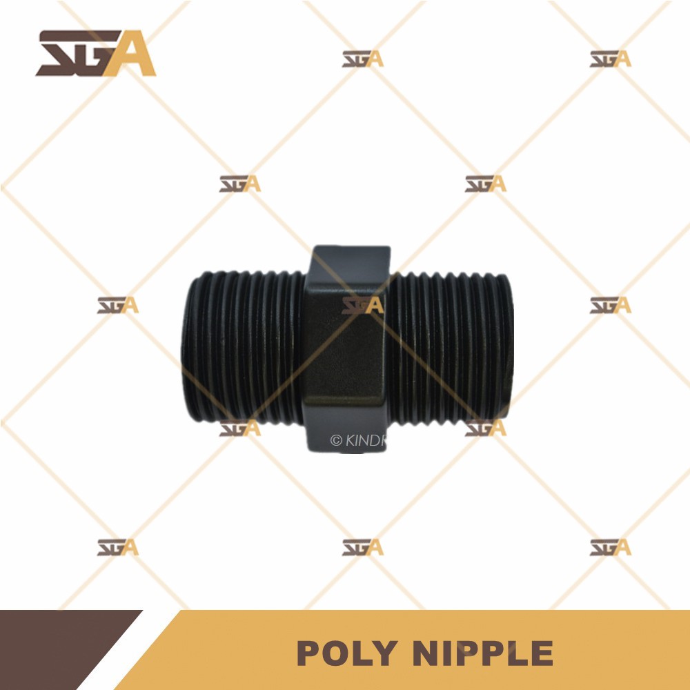 POLY PIPE FITTING 20MM 1/2" / 25MM 3/4" / 32MM 1" Reducing Nipple ...