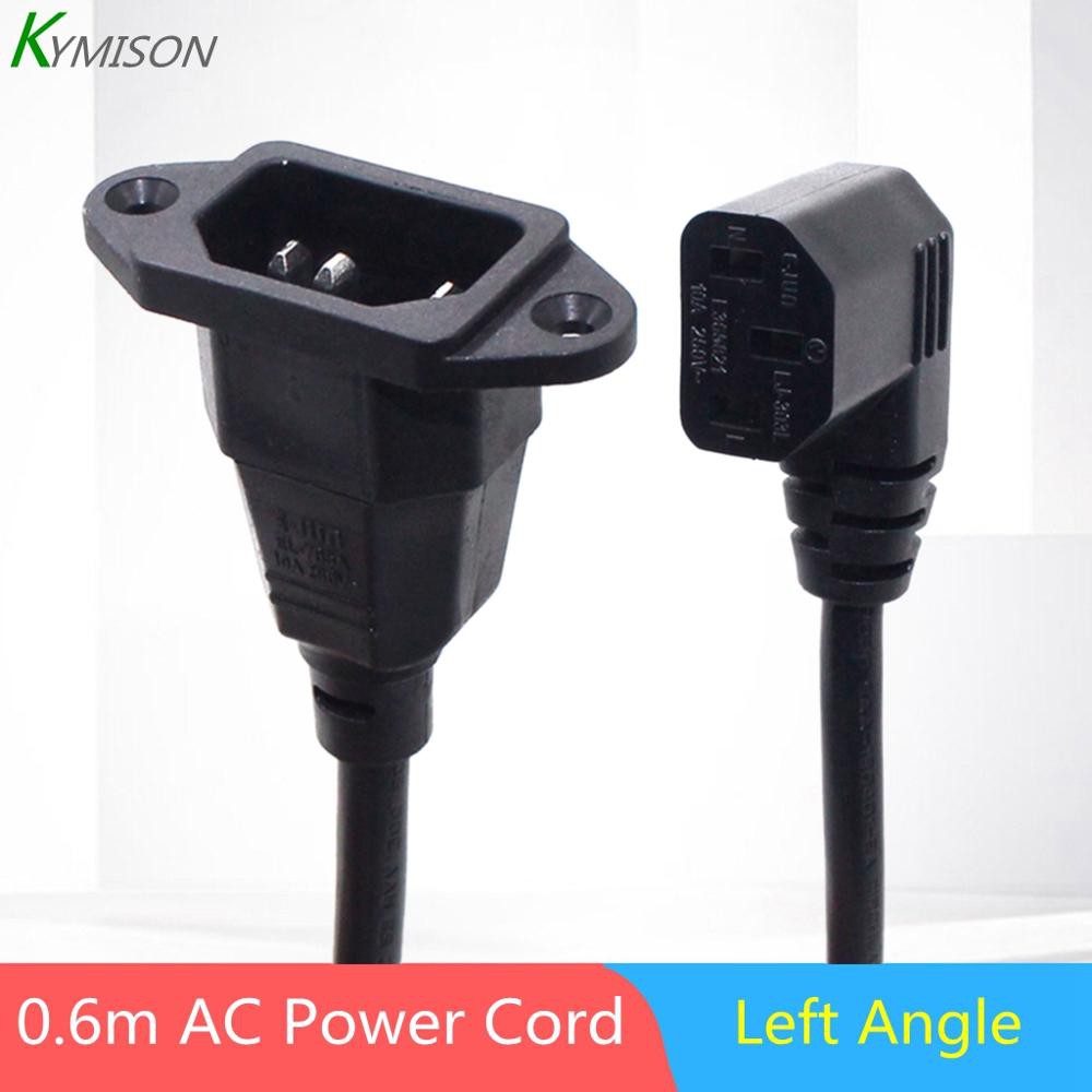 Extension-Cord Right IEC 320 C13 Angled To C14 With Screw-Holes Adapter ...