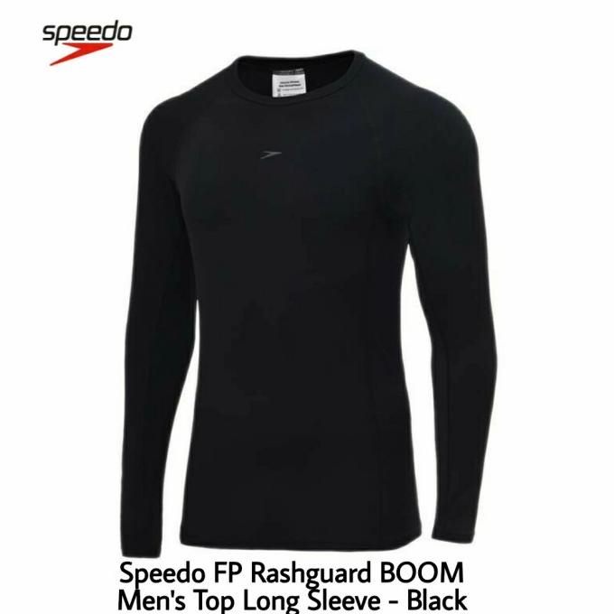 Original Speedo Men's Swimsuit - BOOM Men's Top Long Sleeve Black ...