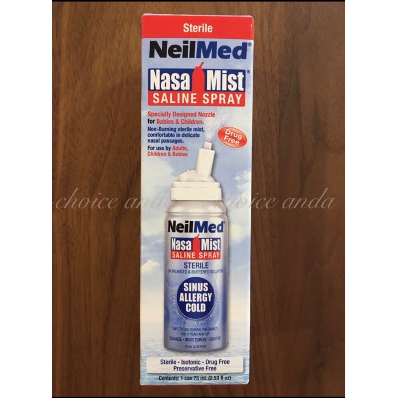 ( Expiry Date 08/27 ) NeilMed NasaMist (Nasa Mist) Saline Spray (75ml ...