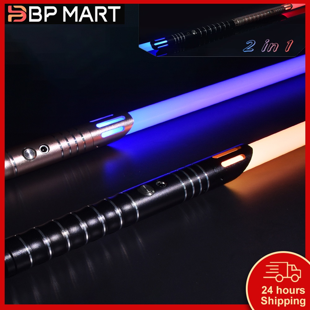 Two In One Switchable Lightsaber Metal Sword rechargeable role play ...