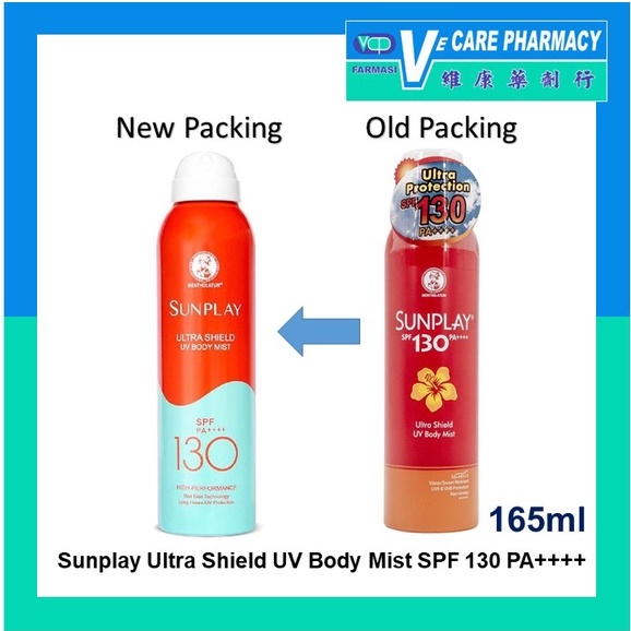 Sunplay Ultra Shield UV Body Mist SPF 130 PA++++ 165ml (Exp: 05/2025) | Shopee Malaysia