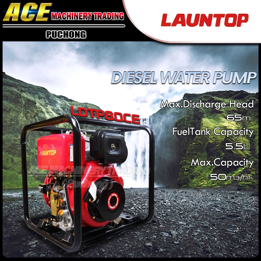 [Launtop] Diesel Engine Water Pump (LDTP80CE) Diesel Iron Pump | 3 ...