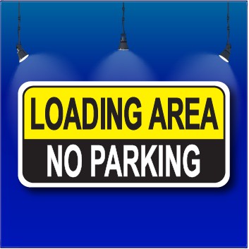 E3520 LOADING AREA NO PARKING PP SIGN BOARD 100X200MM..WE ACCEPT CUSTOM ...