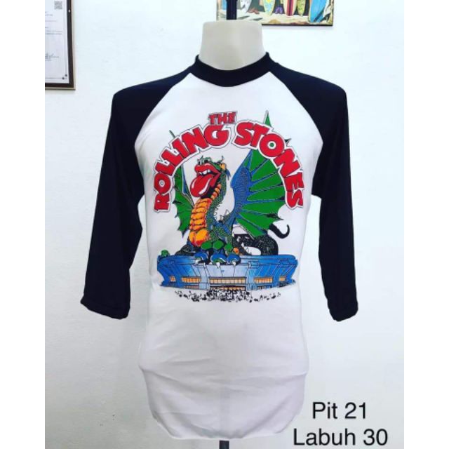 Baju rolling stones 3quaters [ saiz S/M/L/XL ] | Shopee Malaysia