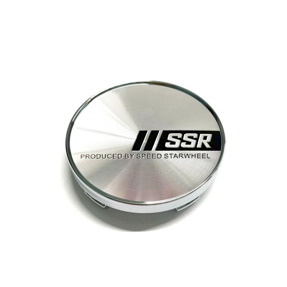 4pc 60mm SSR Logo Black Silver Car Modified Wheel Center Cover Rim Hub ...