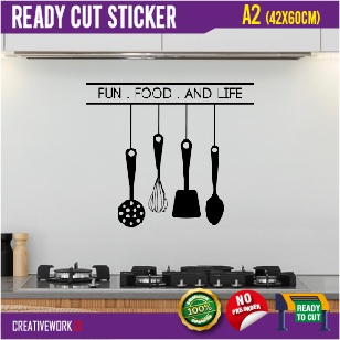 Cutting Sticker Wall / Cutting Sticker Food and Life Glass - Size A2 ...