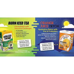 🔥ORIGINAL💯 BURN ICED TEA + ORANGE JUICE DETOX + BURN ICED KURMA + BURN ...