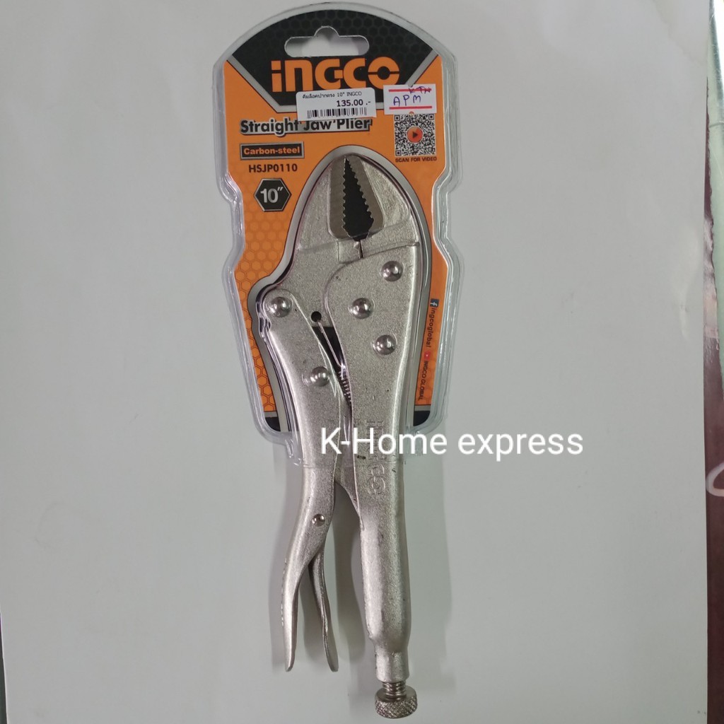 INGCO Ingo Straight jaw Locking Pliers 10 Inch plier Crimper Carbon ...