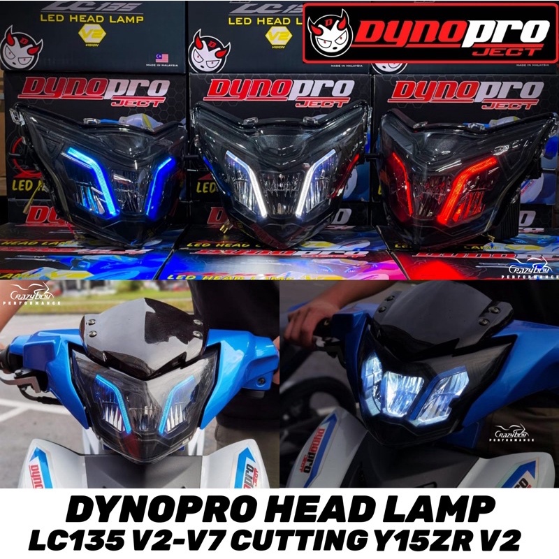 ‼️FREE SHIPPING‼️DYNOPRO LC135 V2-V7 X-TRACK HEADLAMP LED WHIT LIGHT BAR YAMAHA HEAD LAMP X ...