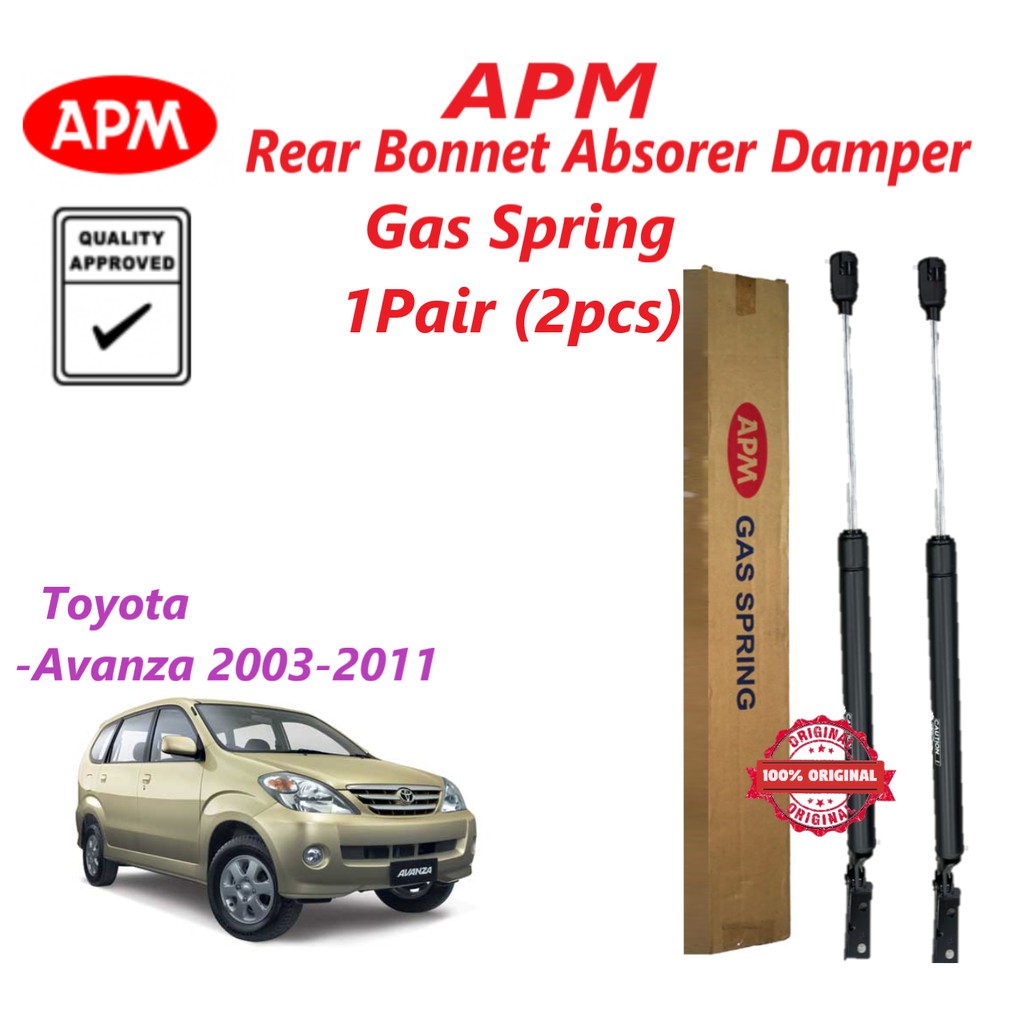 APM (Rear) Bonnet Absorber Damper Gas Spring Set -Toyota Avanza 2003 ...