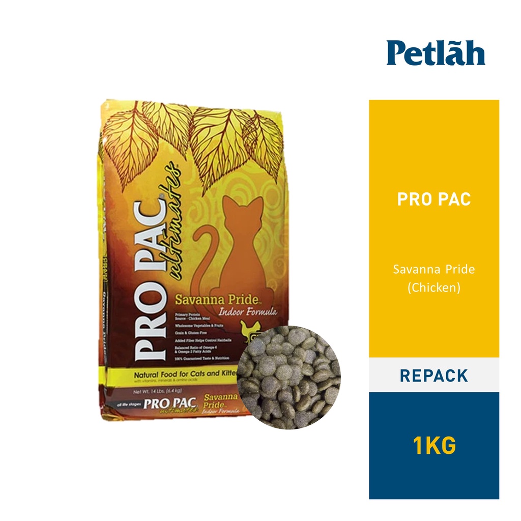 Pro Pac Cat Savanna Pride Chicken 1kg (Repack) | Shopee Malaysia