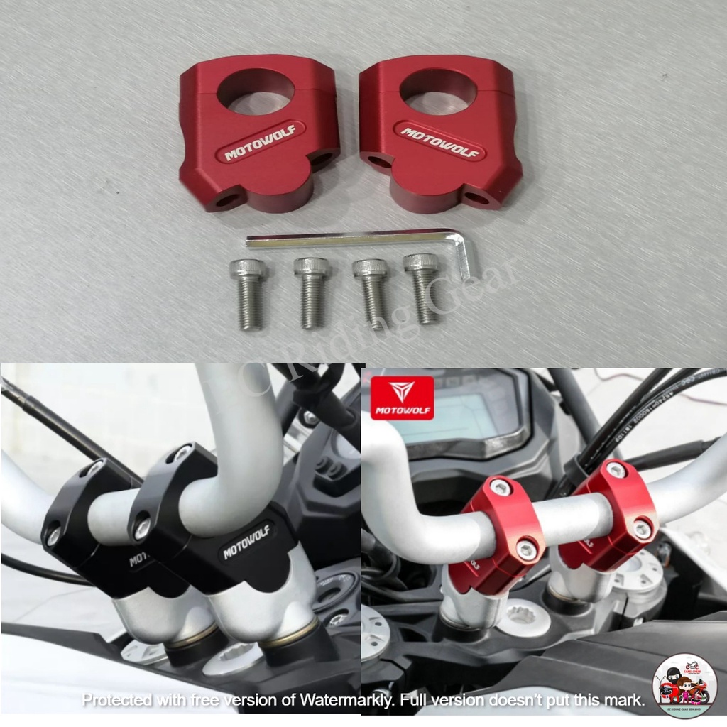 MOTOWOLF HANDLEBAR HEIGHTENING RISER MDL3517B (28MM) | Shopee Malaysia