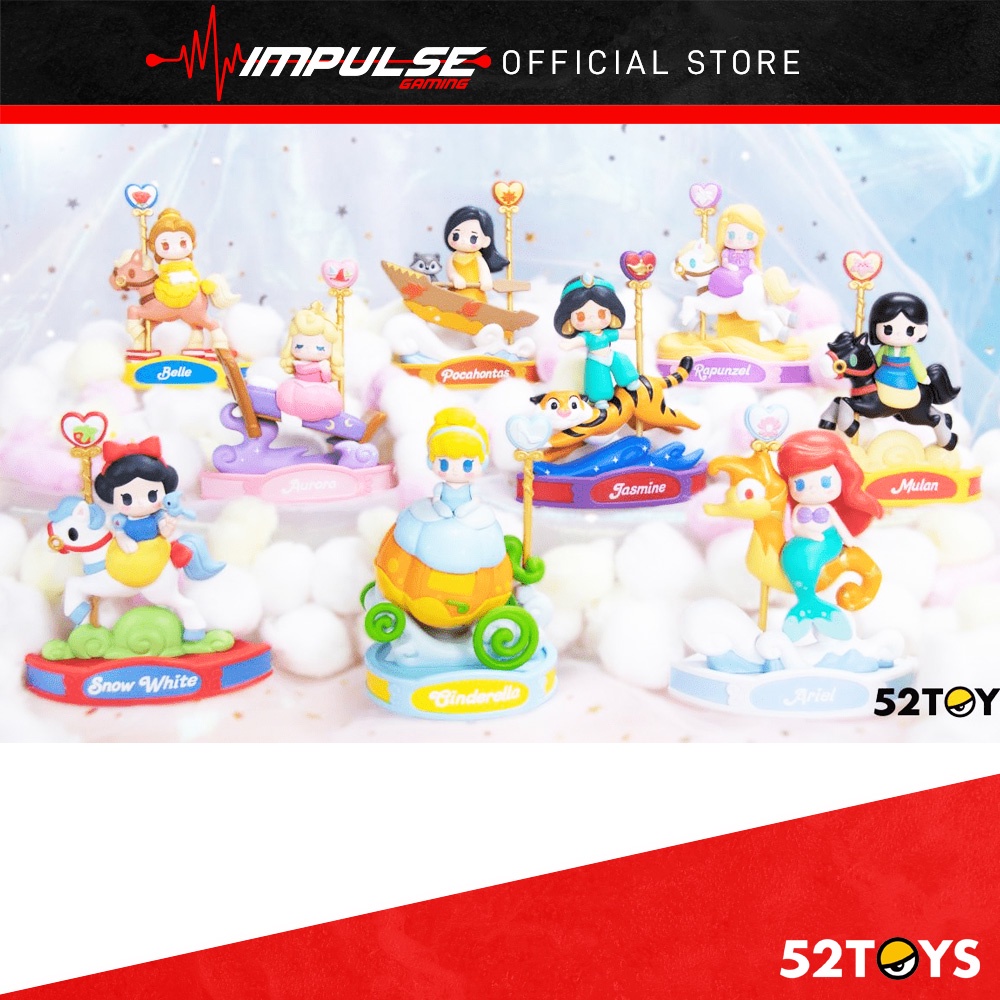52Toys - Disney Princess Carousel Series [Blind Box / Full Case] 迪士尼公主旋转木马系列 [盲盒 / 端盒] | Shopee ...