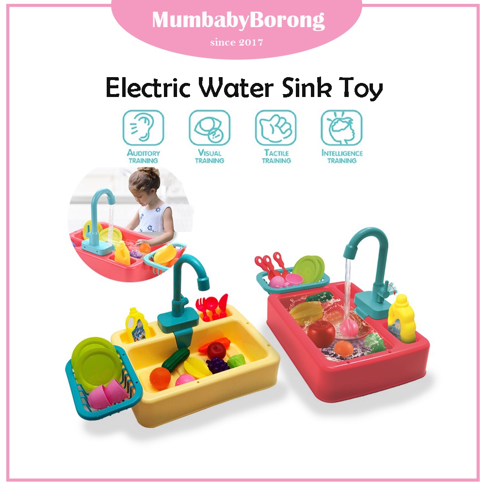 【Water Can Flow】MB Wash Basin Toy Water Can Flow Pretend Playset Train ...