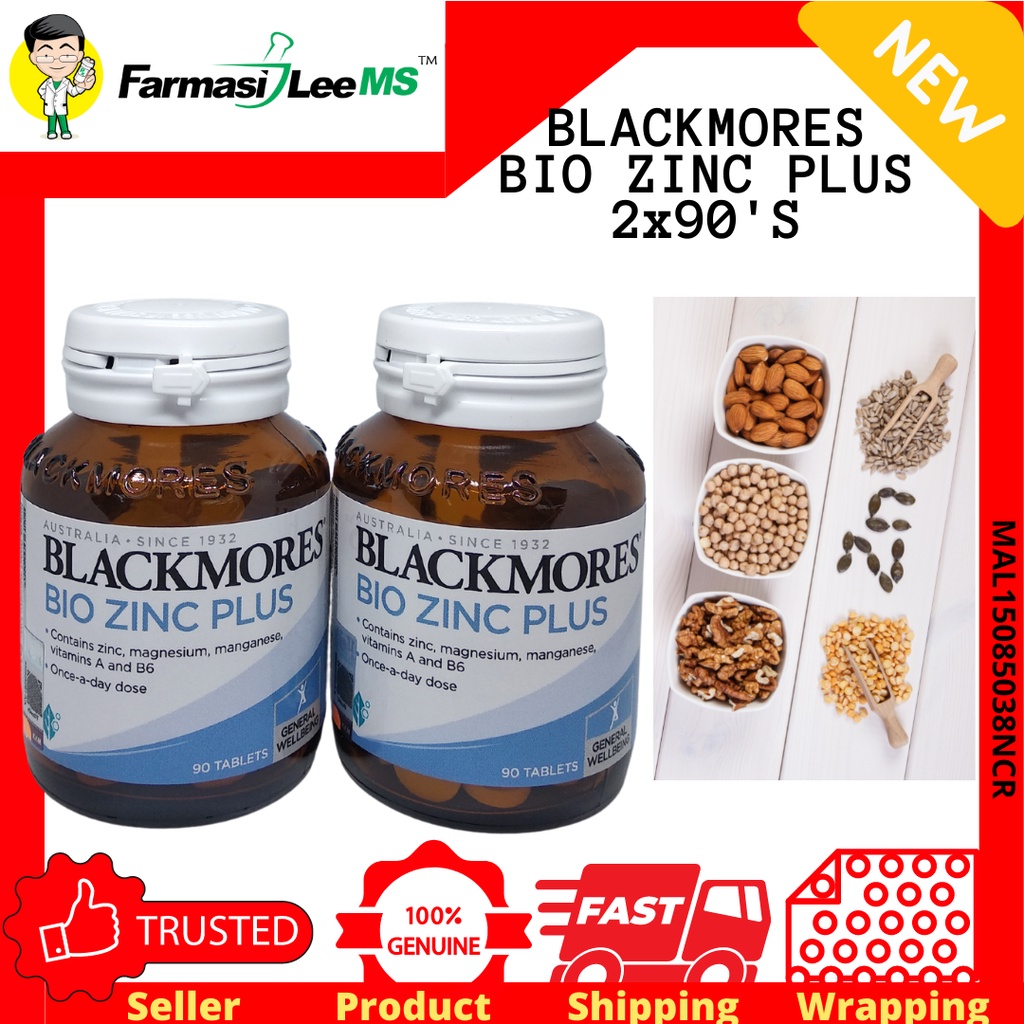 Blackmores Bio Zinc Plus (2 x 90's) (Exp 09/2025) | Shopee Malaysia