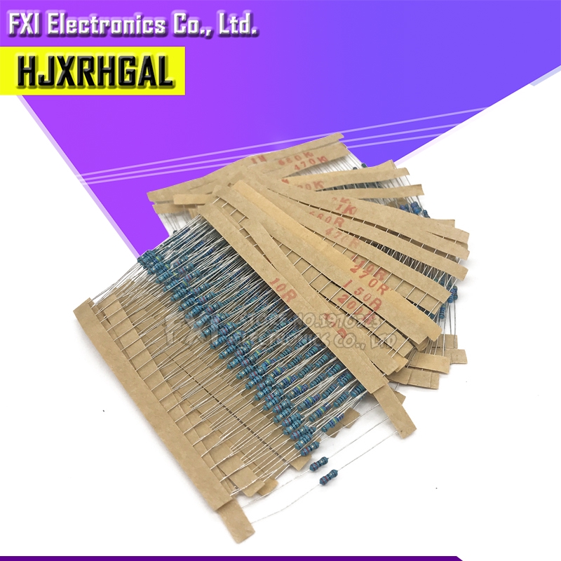 600Pcs 1/4W 1% 20PCS 30Values Metal Film Resistor Assortment Kit Set ...