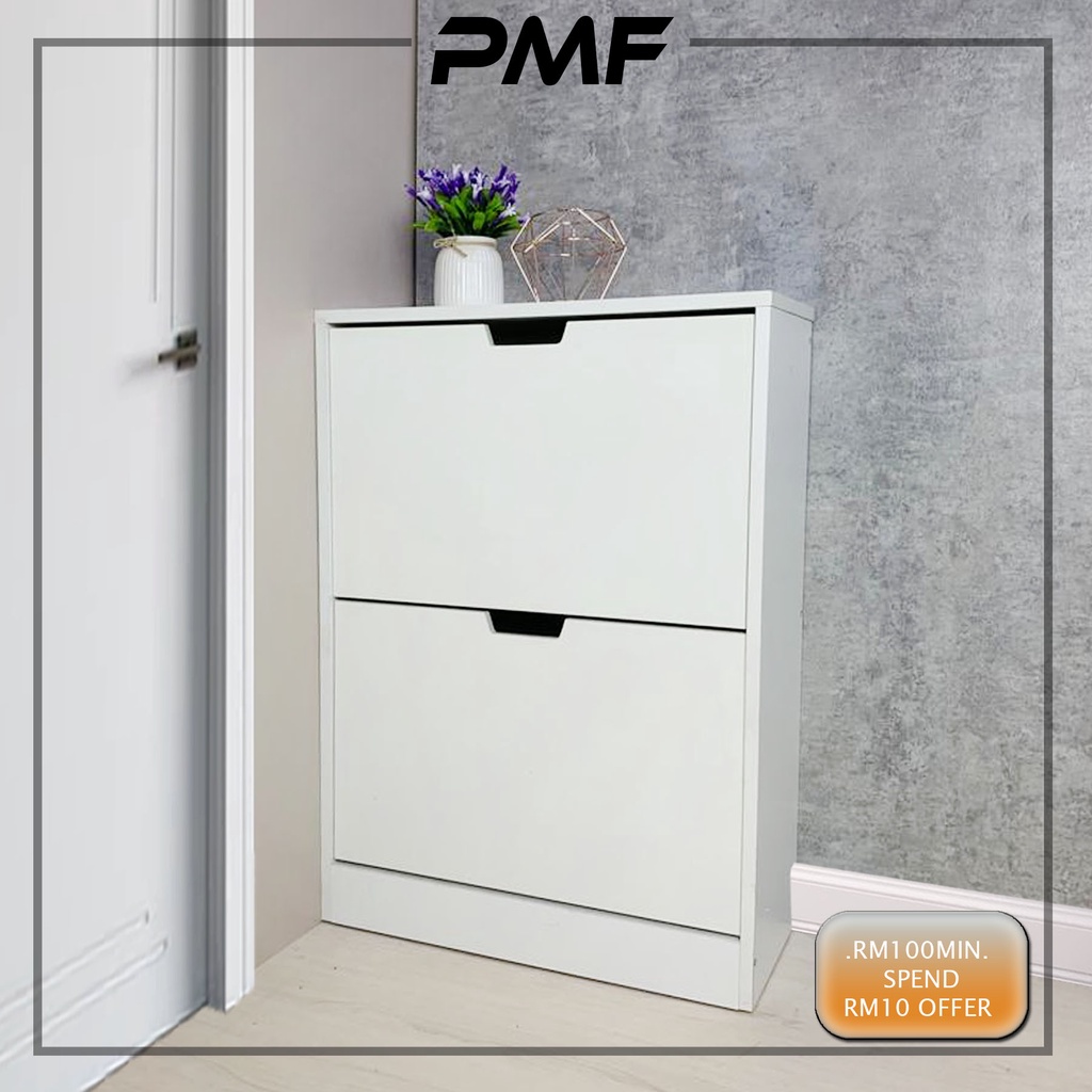 PMF 2 Pintu Rak Kasut / Rak / Rak Dinding / Almari Kasut / Rak Penyimpanan / Almari Set B ...