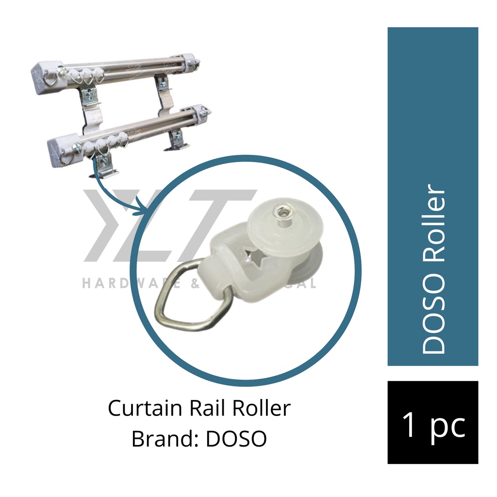 DOSO Curtain Rail Accessories - End Cap, Roller (STAR) | Shopee Malaysia
