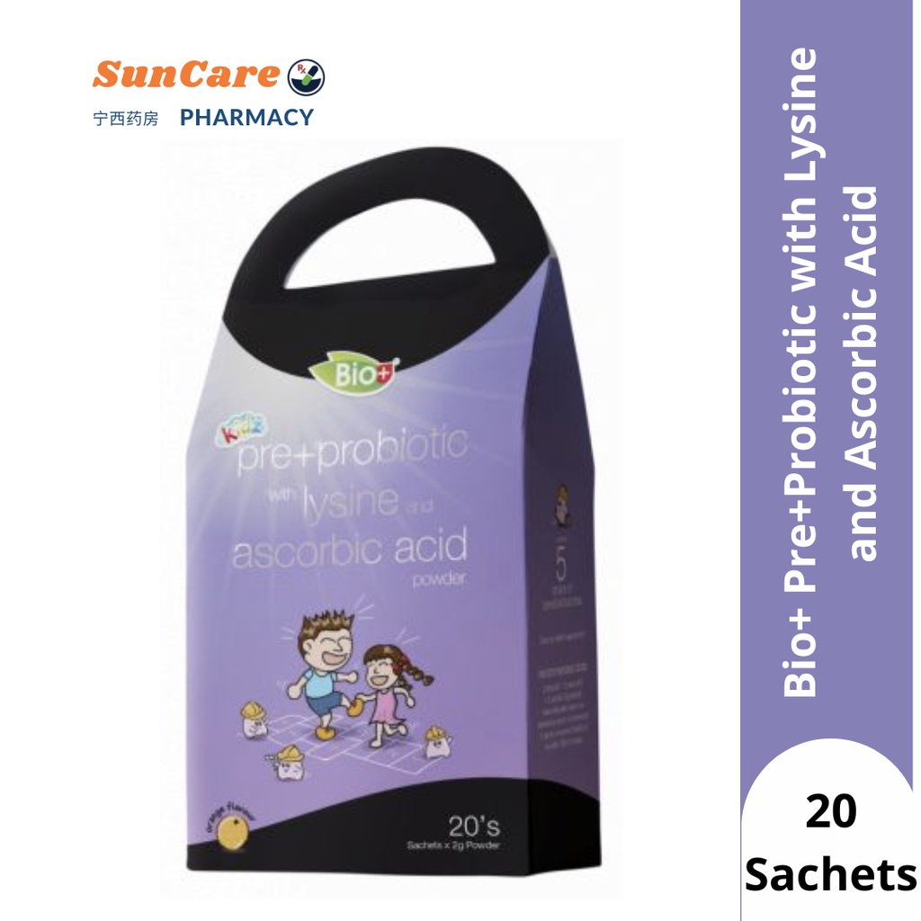 SunCare Pharmacy Bio+ Prebiotic Probiotic with Lysine and Vitamin C 20 ...