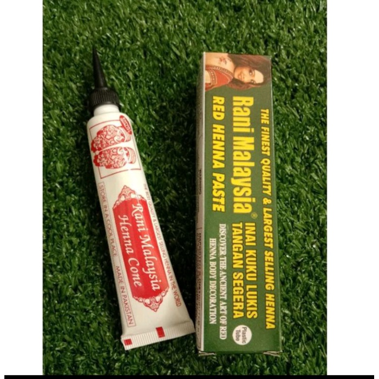 inai tube rani malaysia/ inai lukis merah/ red henna paste / inai kuku ...